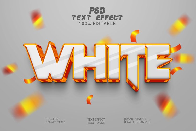 White 3d Editable Text Effect Style (2462896)