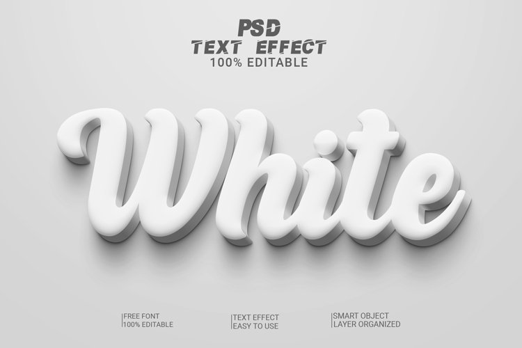 White 3d Editable Text Effect Style (2462899)