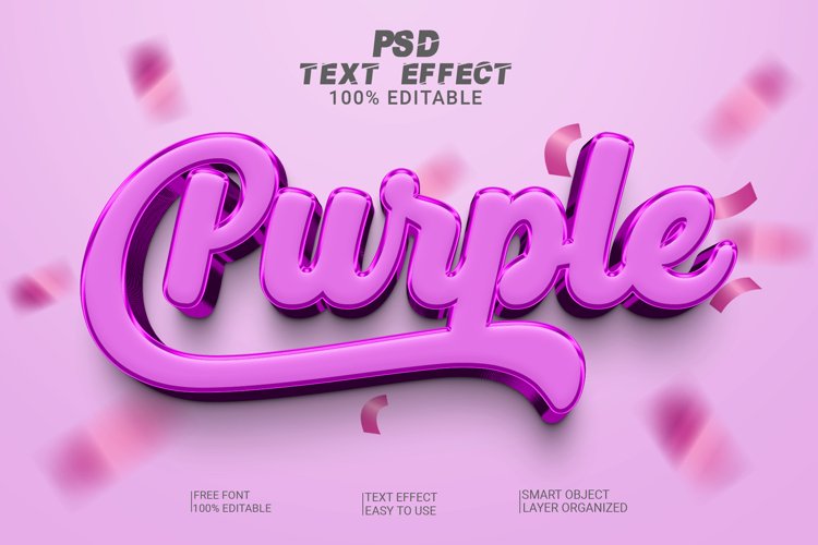 Purple 3d Editable Text Effect Style (2462905)