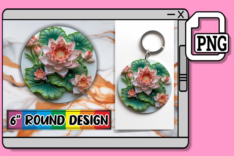 Sophisticated Petal Keychain & Coaster