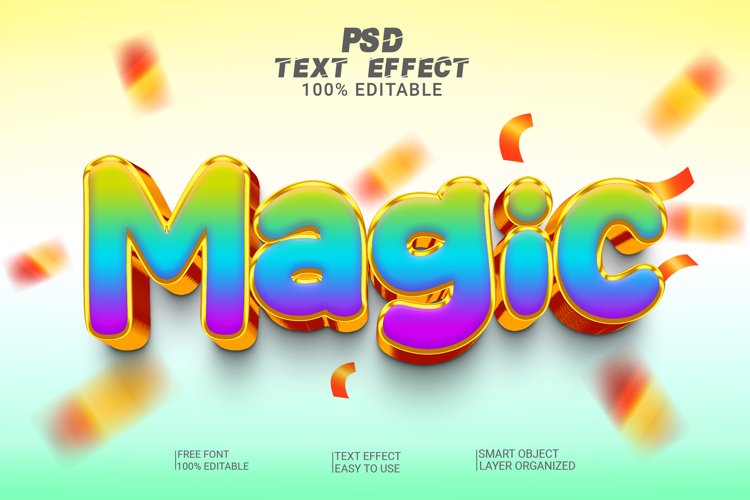 Magic 3d Editable Text Effect Style (2462911)