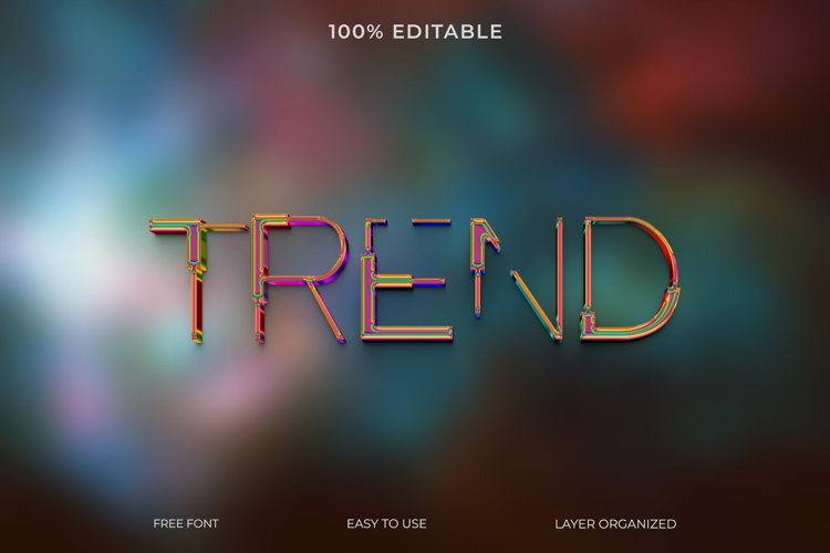 Trend PSD 3d psd text effect style editable (5401791)