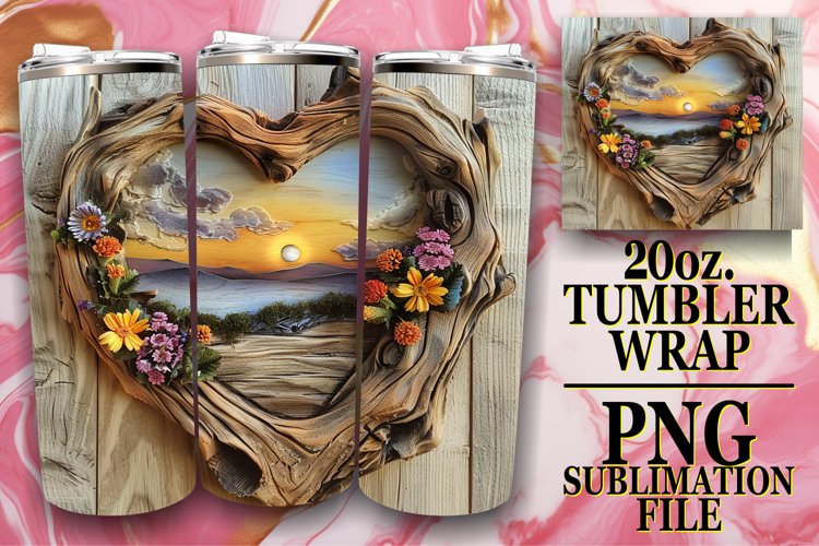 Rustic Retreat: Landscape Tumbler Wrap