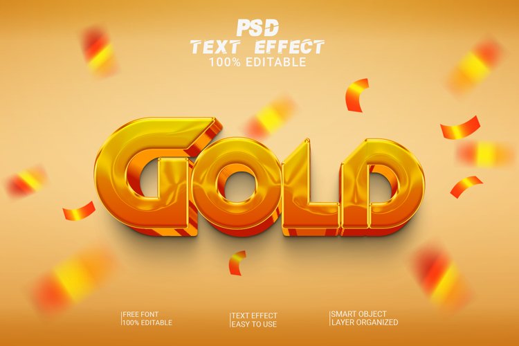 Gold 3d Editable Text Effect Style (2462945)