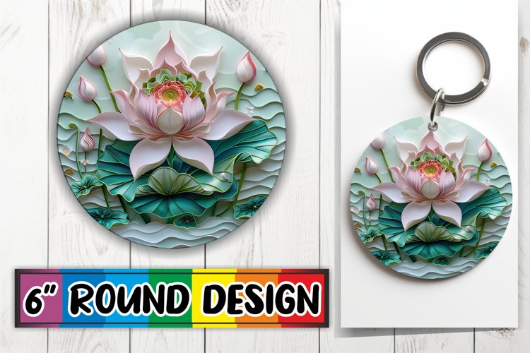 Vibrant Floral Circle & Keychain