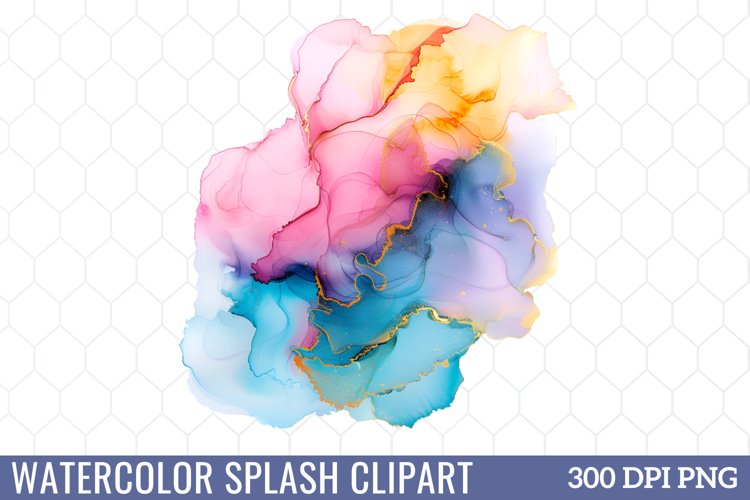 Watercolor Splashes Clipart (3479683)