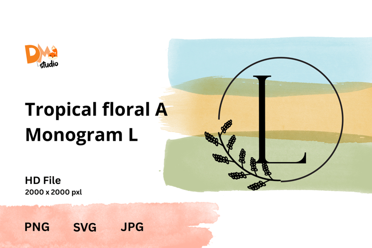 Tropical Floral Monogram (6104569)
