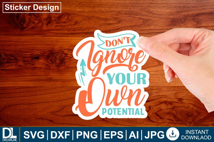 Motivational sticker design, Inspirational sticker (4141270)