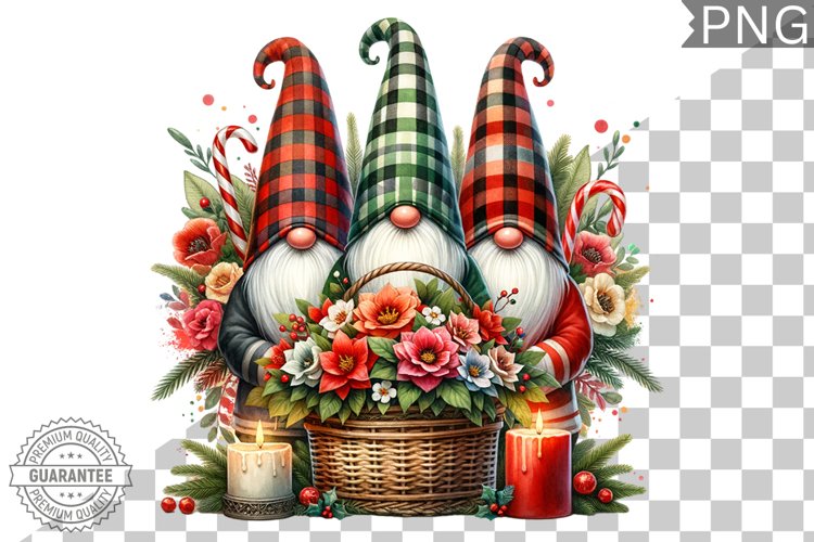 Christmas Gnome Sublimation - Clipart PNG Design