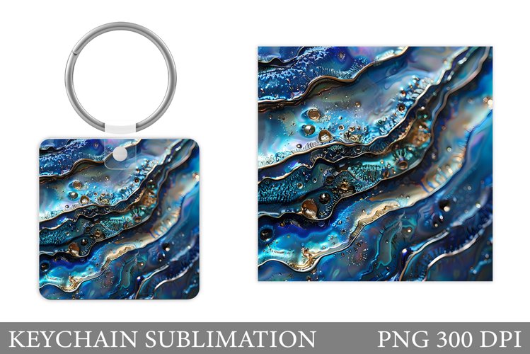 Seashell Texture Keychain. 3D Abstract Keychain (3750897)