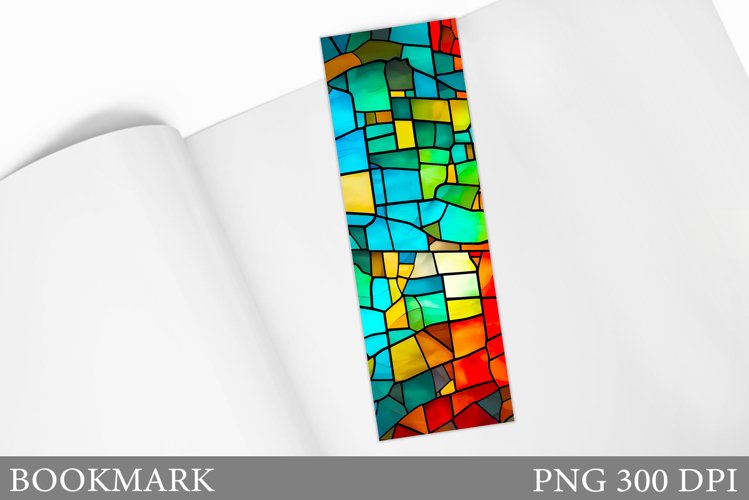 Stained Glass Bookmark. Abstract Bookmark Sublimation