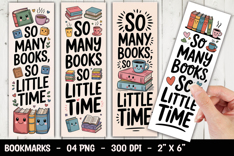 So Many Books Bookmark Sublimation