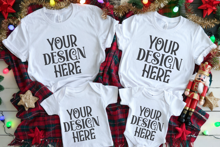 Christmas Family Matching Group T-Shirt Mockup (6283856)