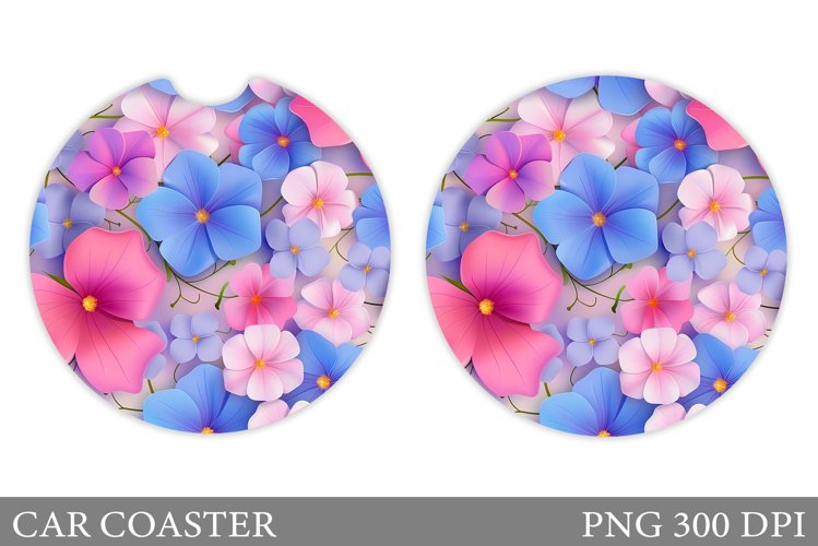 Flowers Car Coaster Design. Summer Car Coaster (3578013)
