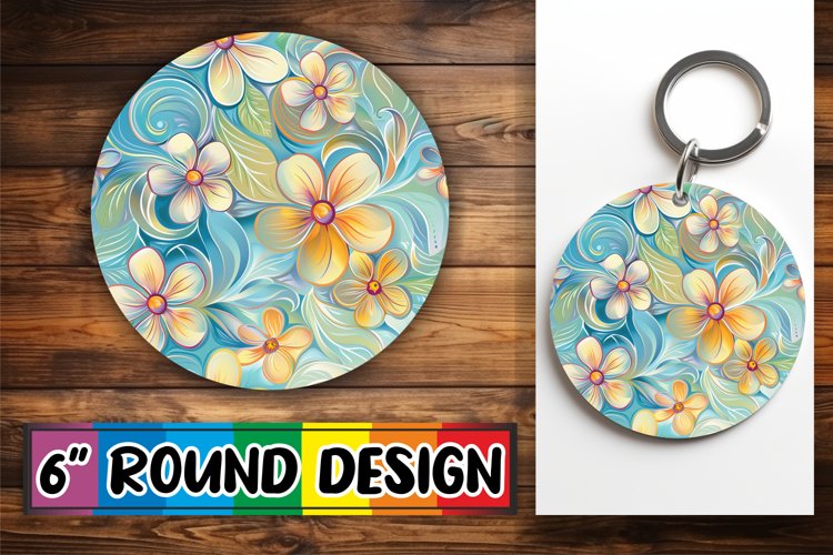 Coastal Beauty: Round Keychain & Coasters