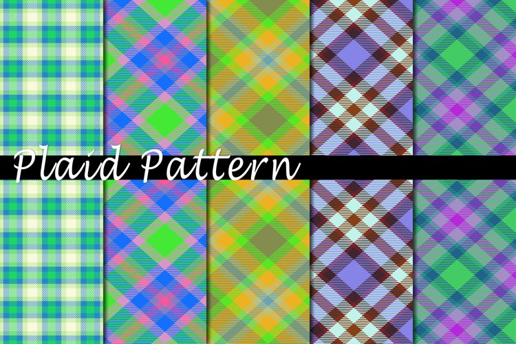 Plaid Pattern Digital Paper Bundle