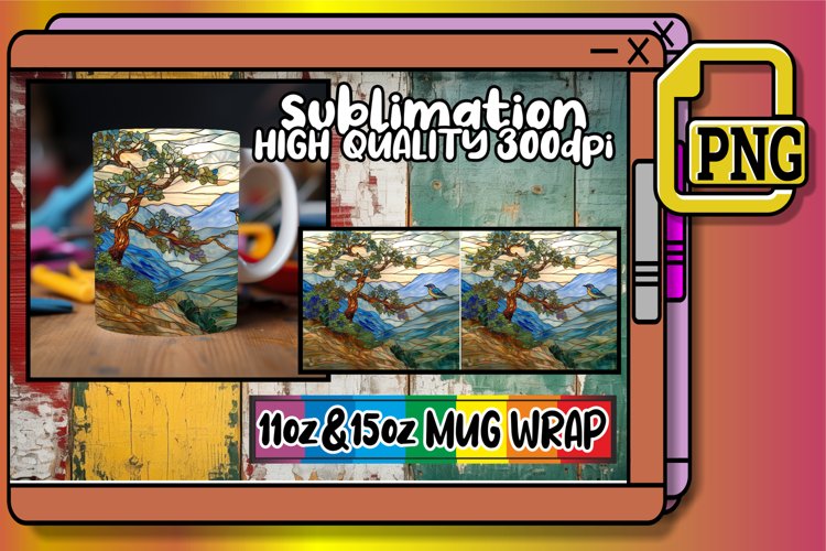 Vivid Landscape Sublimation for Tumblers 11oz/15oz (3717947)