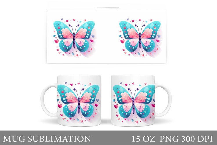 Butterfly Mug Wrap Design. Butterfly Mug (3081459)