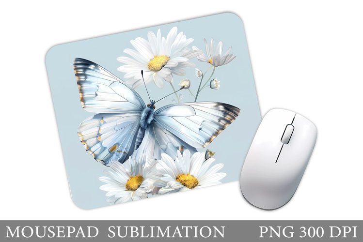 Butterfly Mouse Pad Design. Flowers Mouse Pad (3539687)