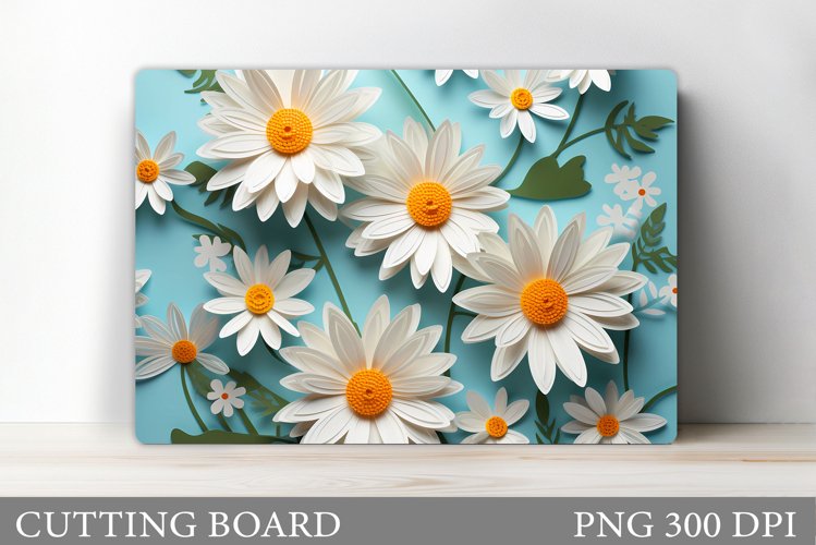Daisy Flowers Cutting Board. Floral Cutting Board (3220526)