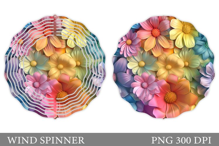 3D Flowers Wind Spinner Design. Summer Wind (3640472)