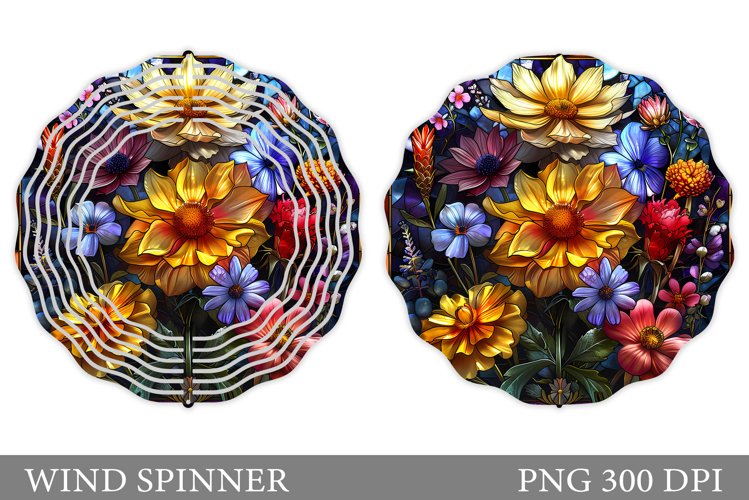 Flowers Wind Spinner Design. Floral Wind Spinner (4153556)