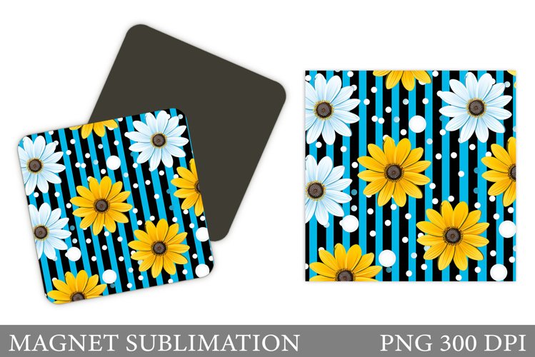 Daisy Magnet Design. Flowers Magnet Sublimation (3179030)