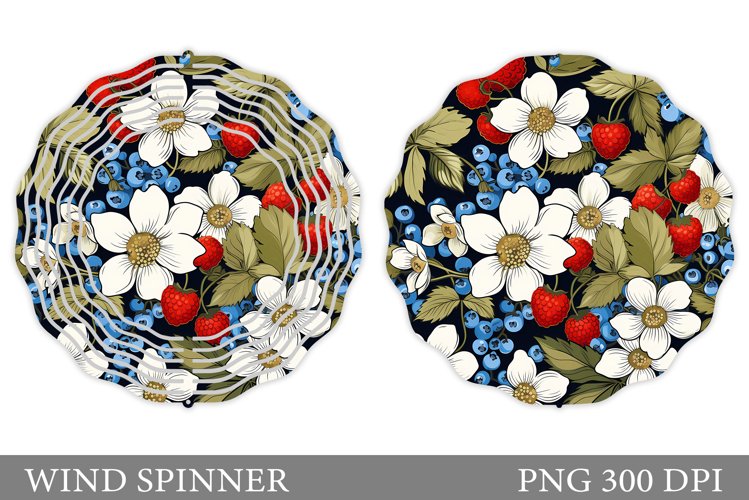 Berries Wind Spinner Design. Strawberry Wind Spinner