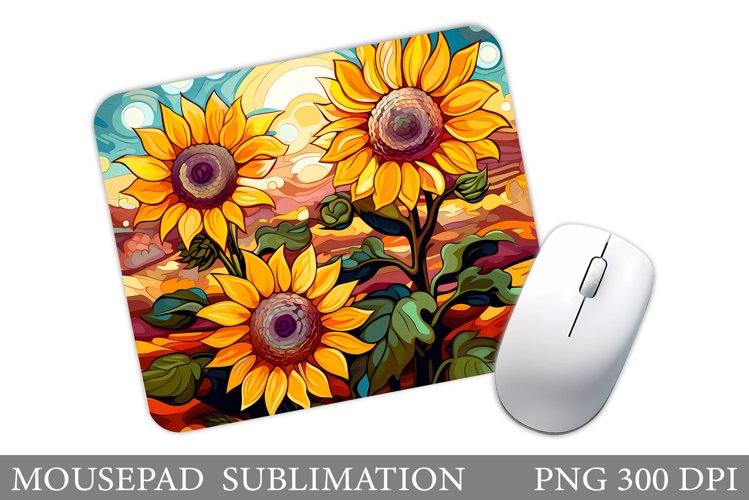 Sunflowers Mouse Pad Design. Summer Flowers Mouse (3532551)