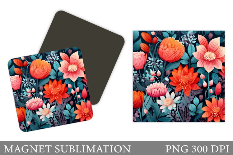 Flowers Magnet Design. Summer Magnet Sublimation (3286264)