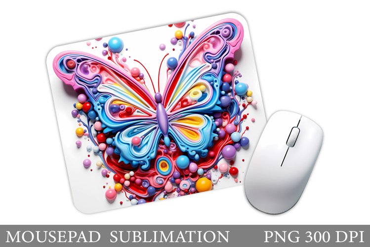 3D Butterfly Mouse Pad. Butterfly Mouse Pad Design