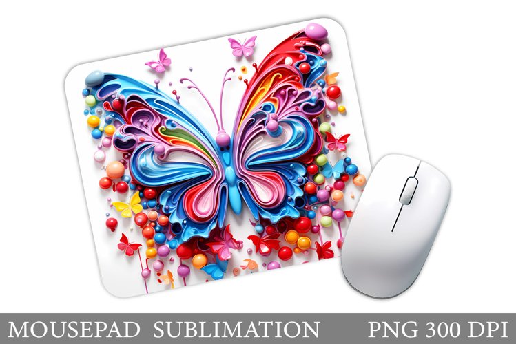 Butterfly Mouse Pad Design.3D Butterfly Mouse Pad