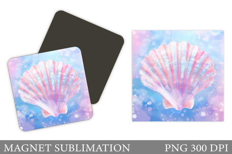 Seashell Magnet Sublimation. Sea Magnet Design