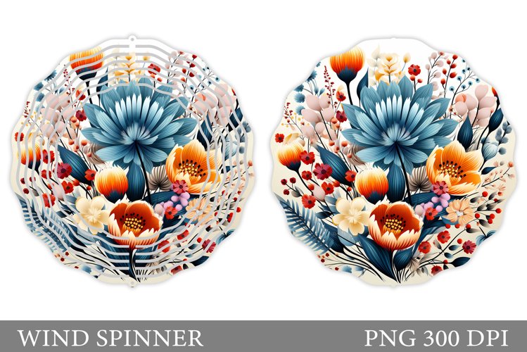 3D Flowers Wind Spinner. Summer Wind Spinner (3414043)