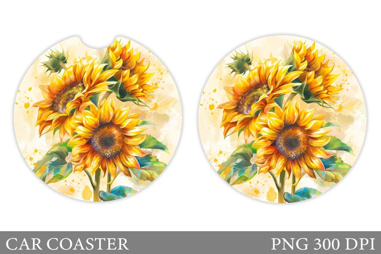 Sunflowers Car Coaster. Sunflowers Coaster (3912266)