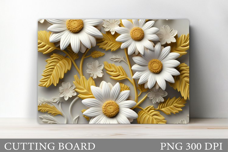 Daisy Flowers Cutting Board. Flowers Cutting Board (3770400)