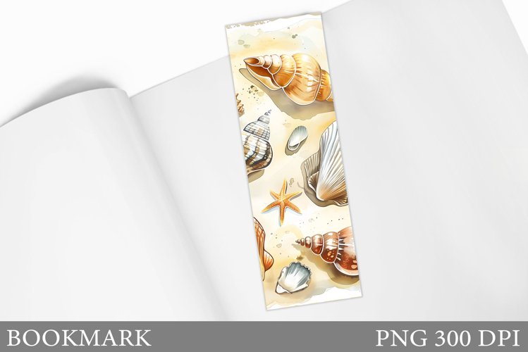 Seashell Bookmark Sublimation. Sea Bookmark Design