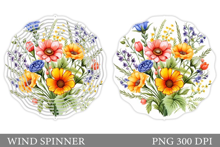 Wildflowers Wind Spinner Design. Floral Wind (3680925)