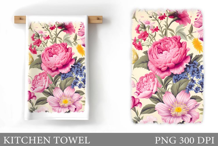 Flowers Kitchen Towel. Flowers Kitchen Towel (3963663)