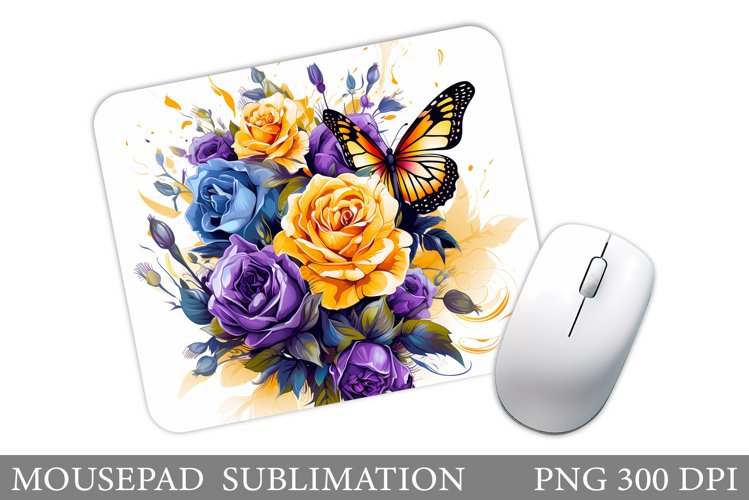 Butterfly Mouse Pad Design. Roses Mouse Pad (3561948)