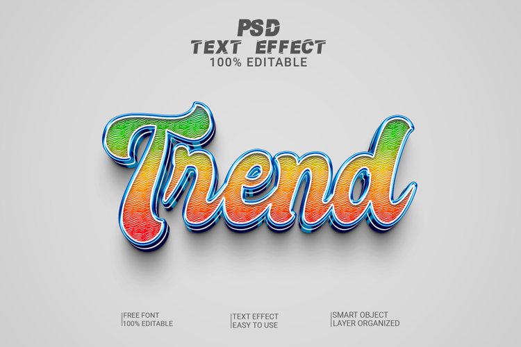Trend 3d PSD Editable Text Style Effect (2498117)