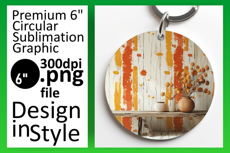 Blossom Stripe Fusion: Sublimation Keychain & Car (3570307)