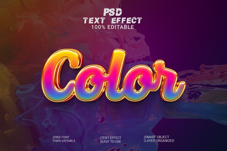 Color 3d PSD Editable Text Style Effect (2498123)