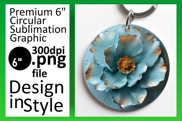 Floral Radiance: Sublimation Round Designs Design PNG