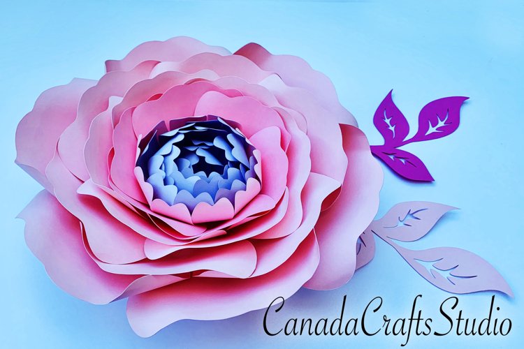 Giant Peony Paper Flower Template Leaf
