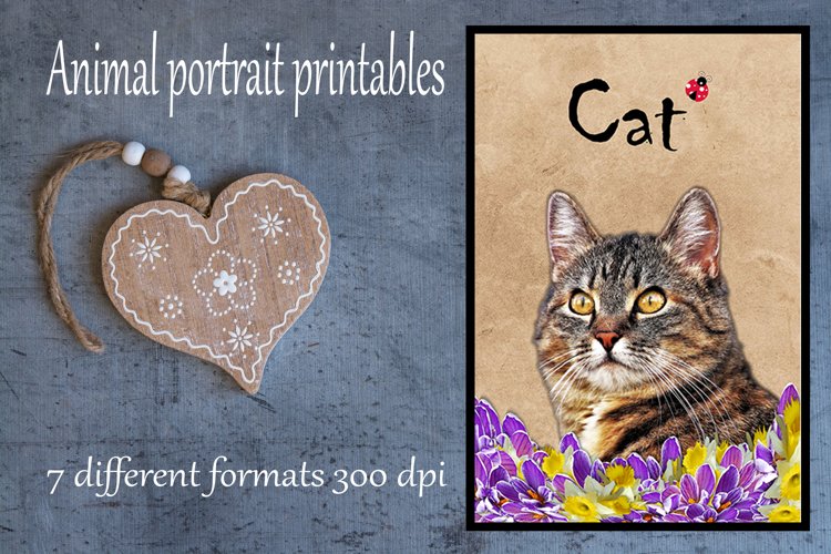 Printable animal portraits in 7 different formats (1281603)