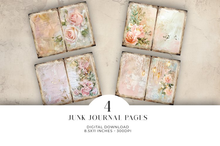 Wedding Junk Journal Digital Paper Bi-fold (3880927)