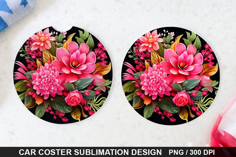 Bouquet Flowers - Coaster Sublimation Design