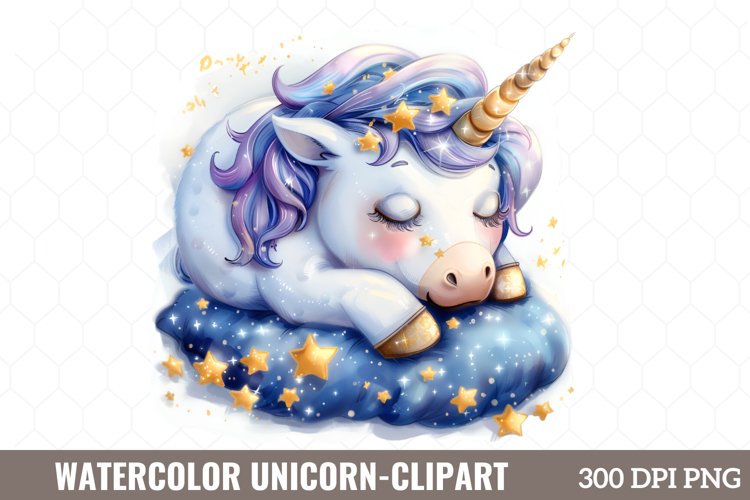 Watercolor Unicorn Clipart, Watercolor Clipart (3527758)