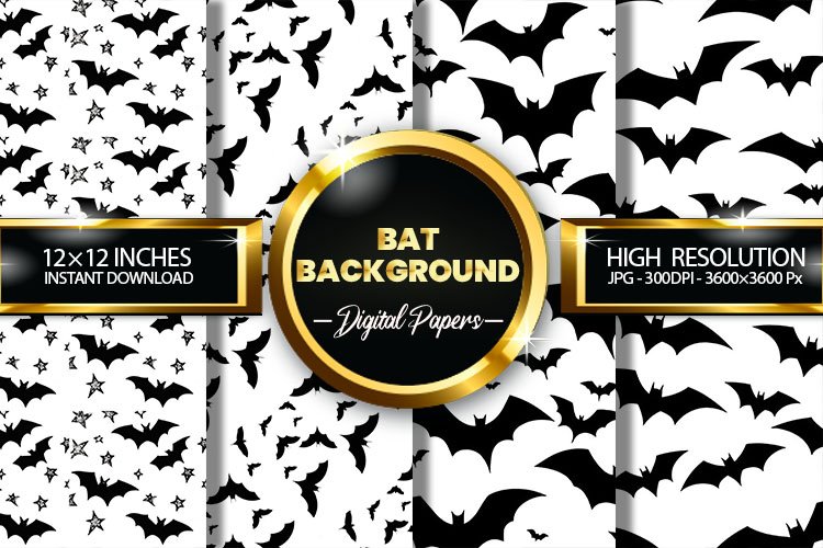 Bat Background Digital Papers - 04 Variations (2989514)